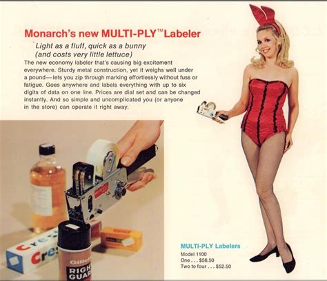 The Monarch Marking Mate Putting The Sexy Back In Product Labeling Catalogs 1971 R Vintageads