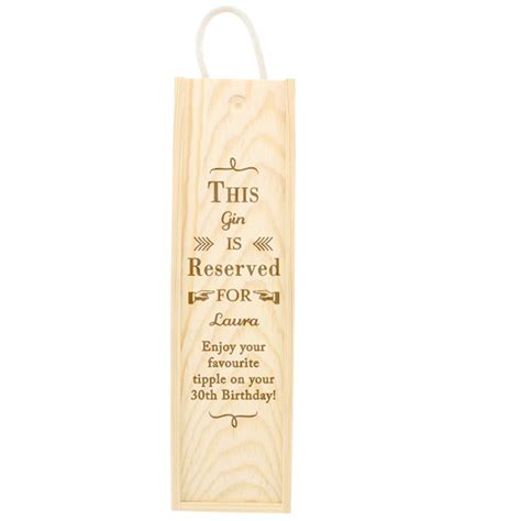 Personalised Wooden Wine Presentation Box The Kitchen T Company