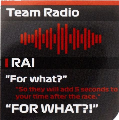Kimi Raikkonen For What Formula 1 Radio Message F1 Waterproof Sticker