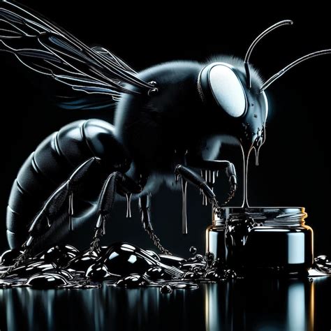 Premium Photo The Dark Bee And The Addictive Black Honey