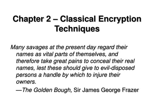 Ppt Classical Encryption Techniques And Symmetric Ciphers Security