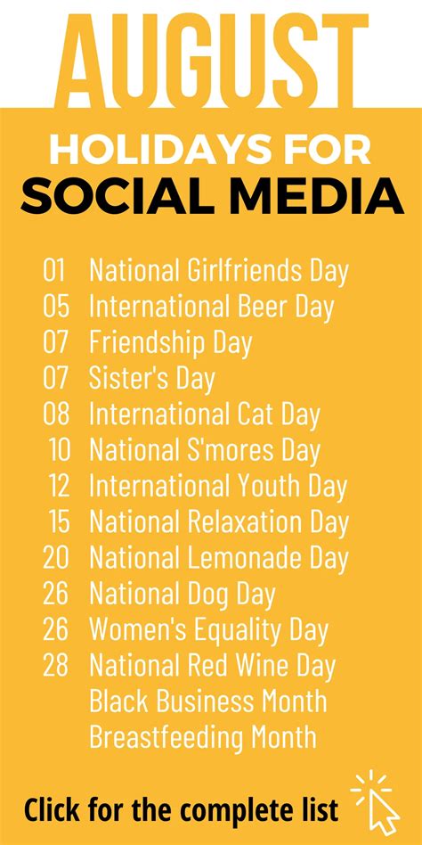 List Of Holidays In August August Holidays 2025 Pbxwhp