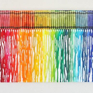 How To Make Melted Rainbow Crayon Art Artofit