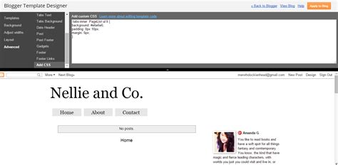 Nellie And Co How To Customise Simple Blogger Page Tabs