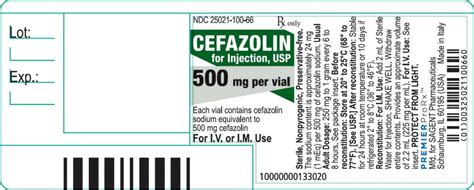 Cefazolin Injection Fda Prescribing Information Side Effects And Uses