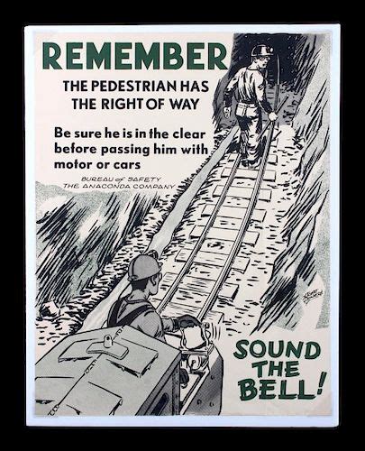 Original Anaconda Company Mining Safety Poster Sold At Auction On 21st