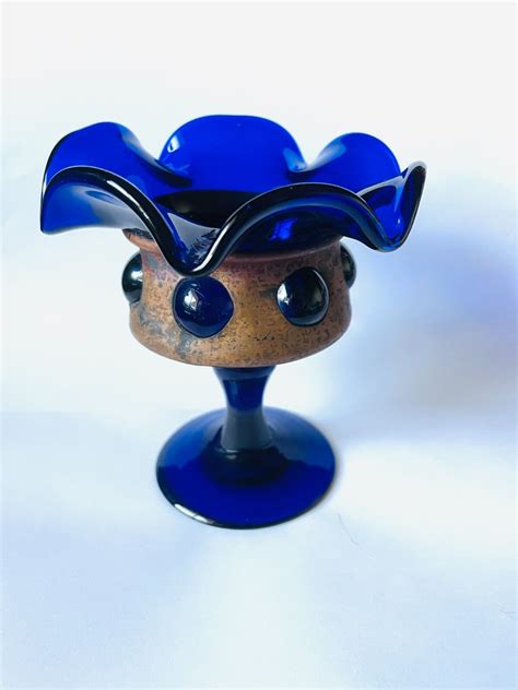 Vintage Felipe Derflinger Mcm Brutalist Mexican Caged Glass Candle