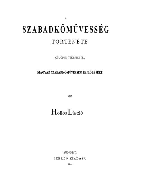 Hollós László A Szabadkőművesség Története Pdf