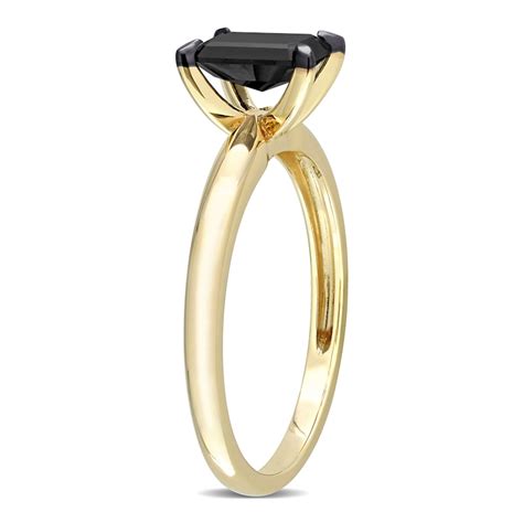 Black Diamond Engagement Rings Emerald Cut