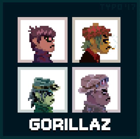 [oc] Gorillaz Pixel Art Tutorial Pixel Art Gorillaz