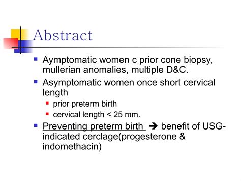 Cervical Length And Prediction Of Preterm Labor Cervical Length