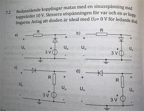 Diod Koppling Graf Ritning Fysikuniversitet Pluggakuten