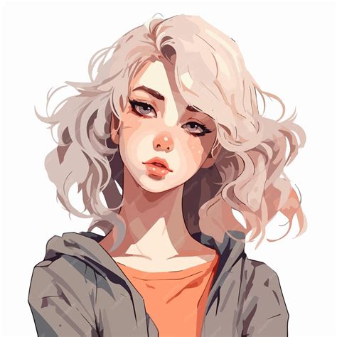 Premium Vector Young Girl Animestyle Character Vector Illustration