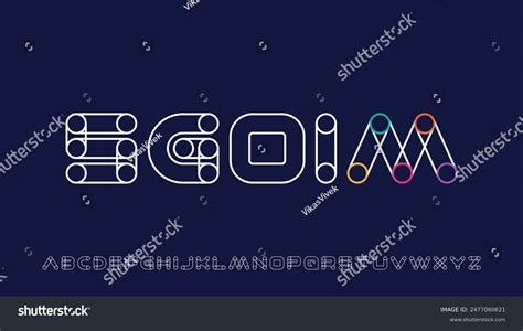 Hollow Lining Capital Alphabet Letter Logo Stock Vector Royalty Free