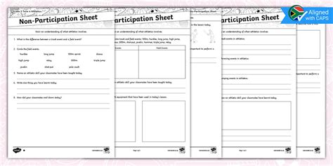 Grade 5 Term 4 Physical Education Athletic Non Participation