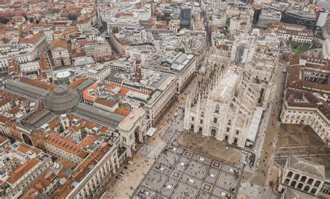 Premium Photo Aerial View Of Duomo Di Milano Galleria Vittorio