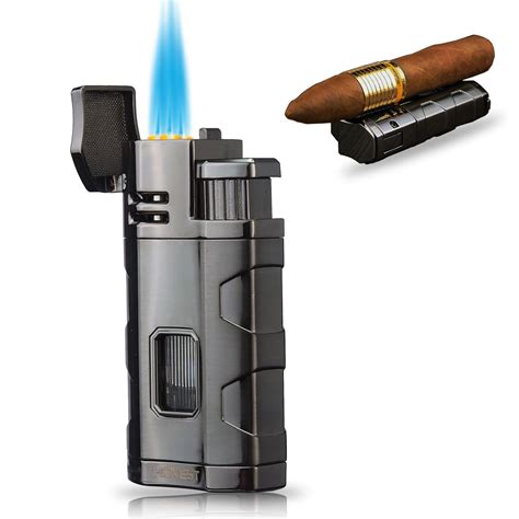 Hones Torch Lighter Triple Jet Flame Cigar Lighter Windproof With Ciga