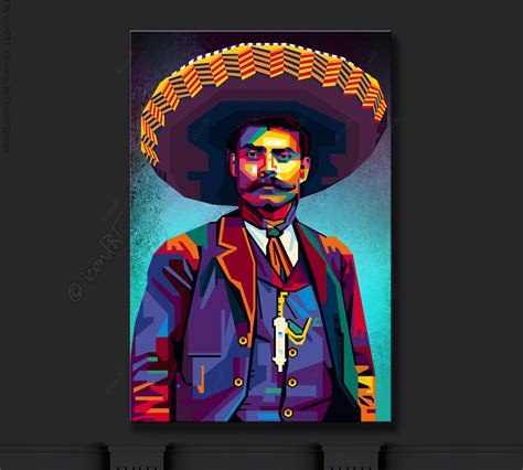 Emiliano Zapata Digital Art On Canvas Wall Art Etsy