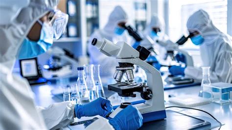 Captivating Scientific Symphony Researchers In White Lab Coats Delve