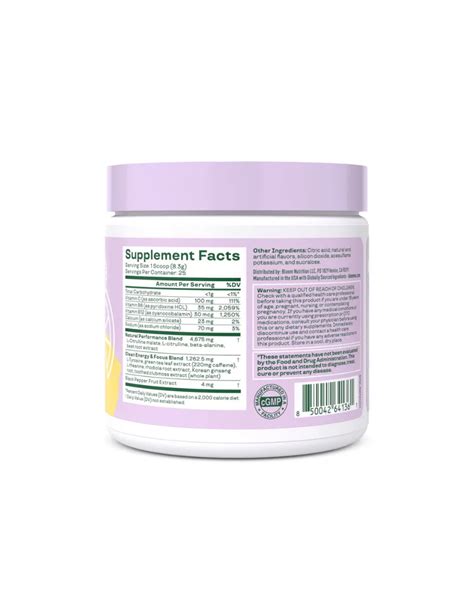 Pre Workout Limonada Rosa 25 Porciones Bloom Glow Skincare