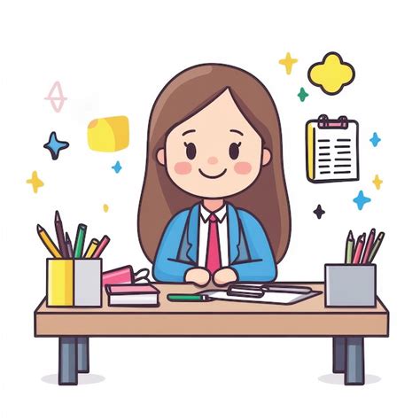 Adorable Chibi Teacher Figurine Perfect For Classroom Decor Or As A T Bring Cuteness