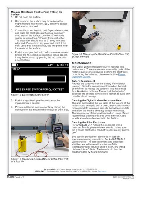 100 V Esd Surface Resistance Meter Desco At ₹ 195000 Piece In Chennai