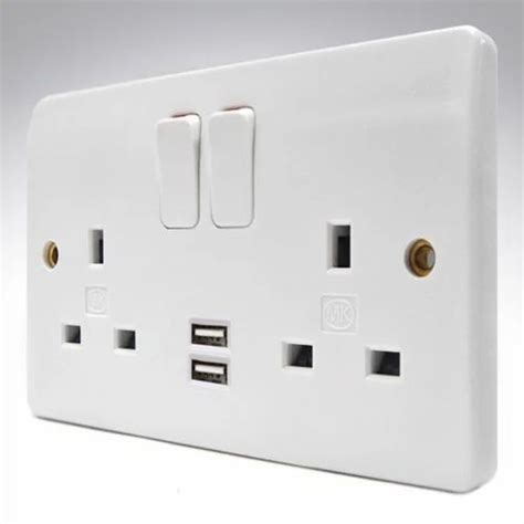 Black 20a Mk K2744whi Usb Double Socket At ₹ 150piece In Chennai Id