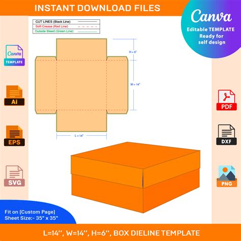 Rectangle Favor Box Template