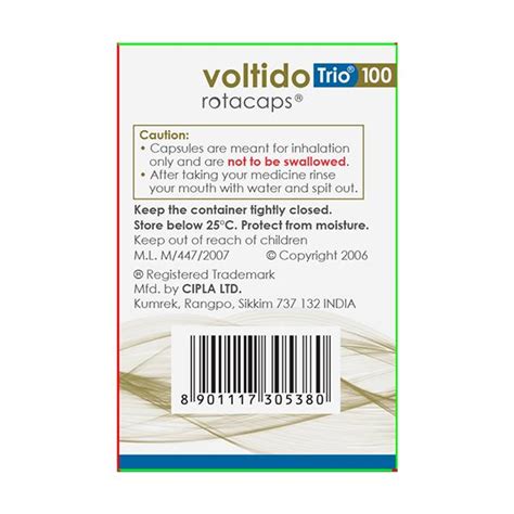 Buy Voltido Trio 100 Rotacap 30s Online Netmeds