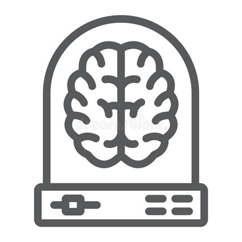 Machine Learning Line Icon Data And Analytics Stock Vector