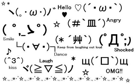 [kaomoji — Japanese Emoticons 0 ] Japan Style