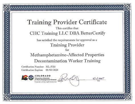 Methamphetamine Decontamination Worker Training