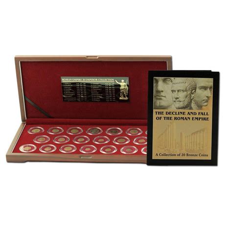 The Decline And Fall Of The Roman Empire Set Of 20 Bronze Coins Of Ancient Rome With Deluxe