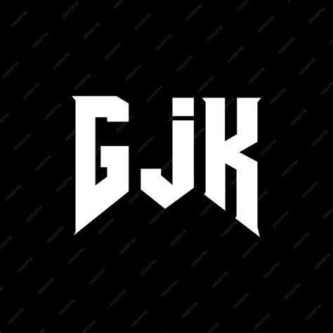 Premium Vector Gjk Letter Logo Design For Technology Company Gjk Logo Design Black And White