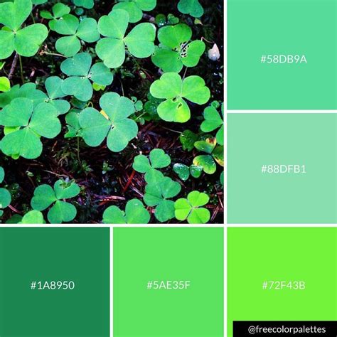 St Patricks Day Color Palette Green