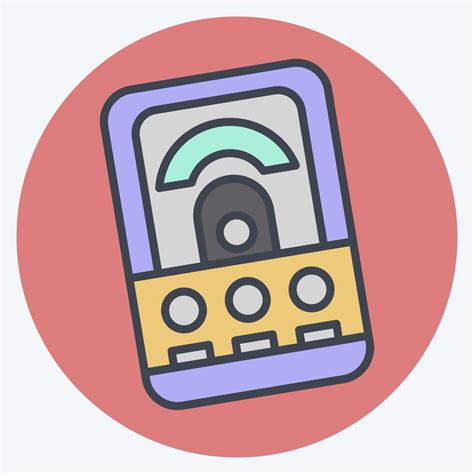 Icon Volt Meter Related To Measuring Symbol Color Mate Style Simple