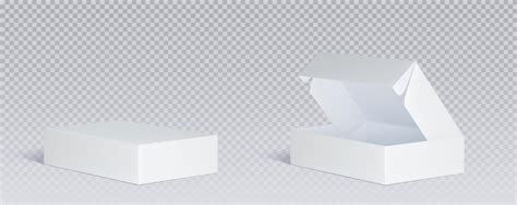 색 닫힌 개방된 카드보드 상자 모 무료 벡터