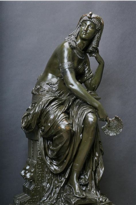 Large Patinated Bronze Statue Of Cleopatra Mmoreau France 19th