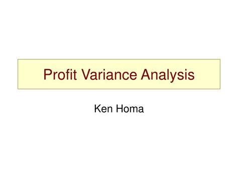 Ppt Profit Variance Analysis Powerpoint Presentation Free Download