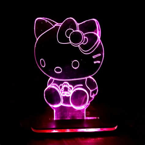 قیمت و مشخصات چراغ خواب مدل بالبینگ سه بعدی طرح کیتی Kitty کد 2039 زیراکو