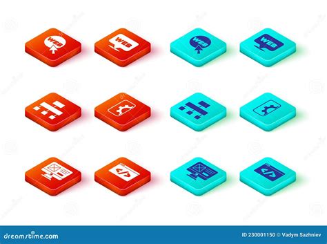 set ui or ux design front end development site map web and graphic