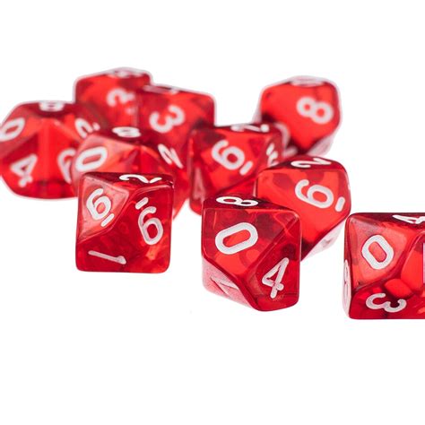 60pcs 10 Sided D10 Dice For Dandd Party Pub Bar Grandado