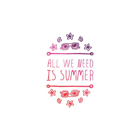 Hand Drawn Summer Vector Hd Images Hand Drawn Summer Slogan With Graphic Elements Isolated On