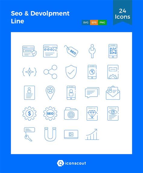 Seo And Devolpment Line Icon Pack 24 Free Download Seo And Web Icons