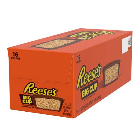 Reeses Big Cup Regular 39g Box Of 16 Au Pantry Food And Drinks