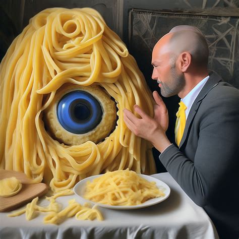 The Man Opened His Third Eye To Communicate With The Pasta Monster