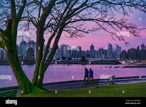 Stanley Park Seawall Coal Harbour Vancouver British Columbia Canada