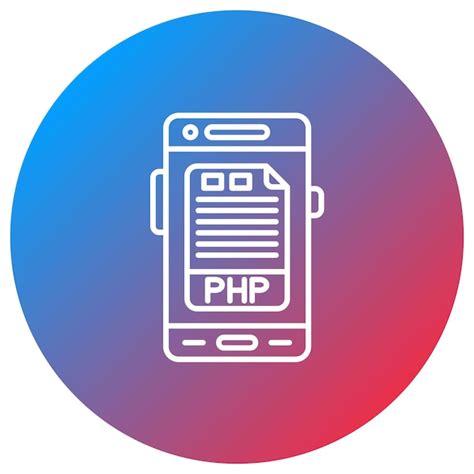 Imagem Vetorial De ícone De Código Php Pode Ser Usada Para