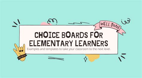 A Collection Of Choice Board Examples And Templates Tcea Technotes Blog