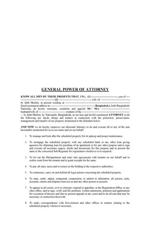 50 Formularios Y Plantillas De Poder Notarial Gratuitos Duradero Médico Mundo Plantillas